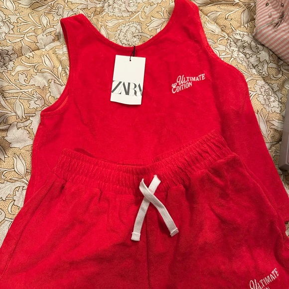 Zara | Matching Sets | Zara Terry Cloth Short Set | Poshmark